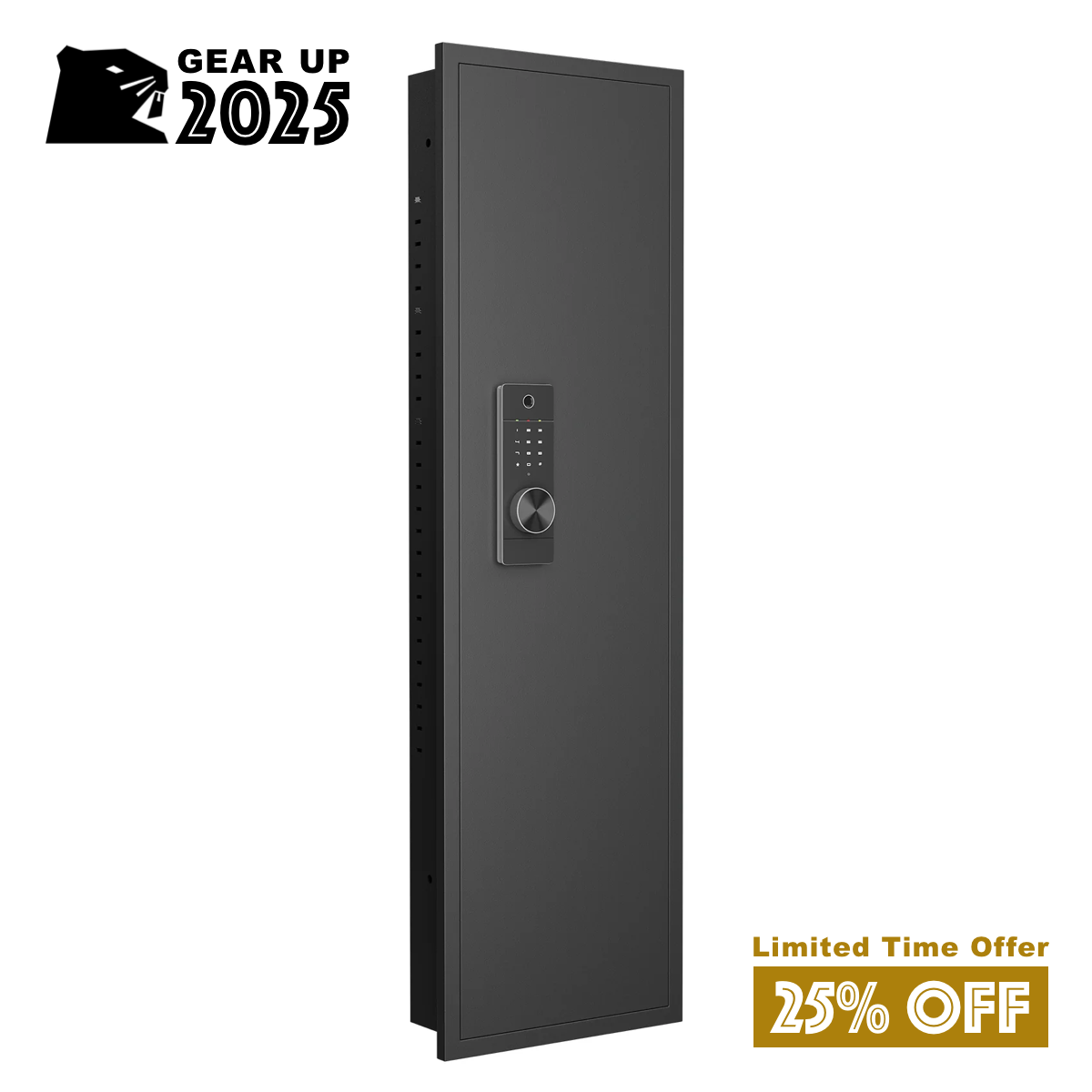 TactiBeaver Slate Biometric Wall Safe, In Wall Gun Safe, Holds 2 Rifles ...